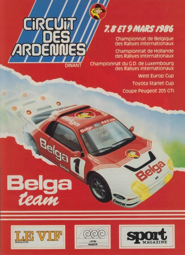 Belga Team - Circuit des Ardennes Advertisement 1986 - Double G Motorsport